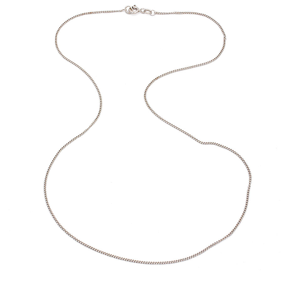 New 9ct White Gold 18 inch Curb Chain