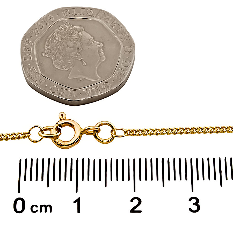 New 9ct Gold 22 inch Curb Chain