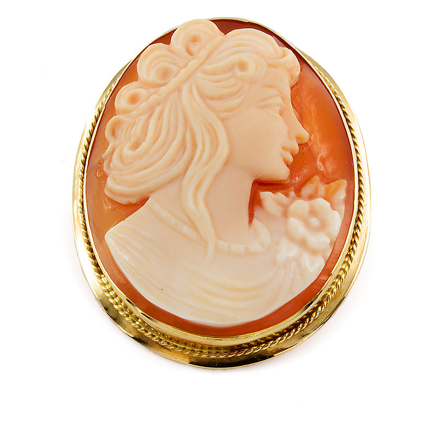 Second Hand 18ct Gold Cameo Brooch