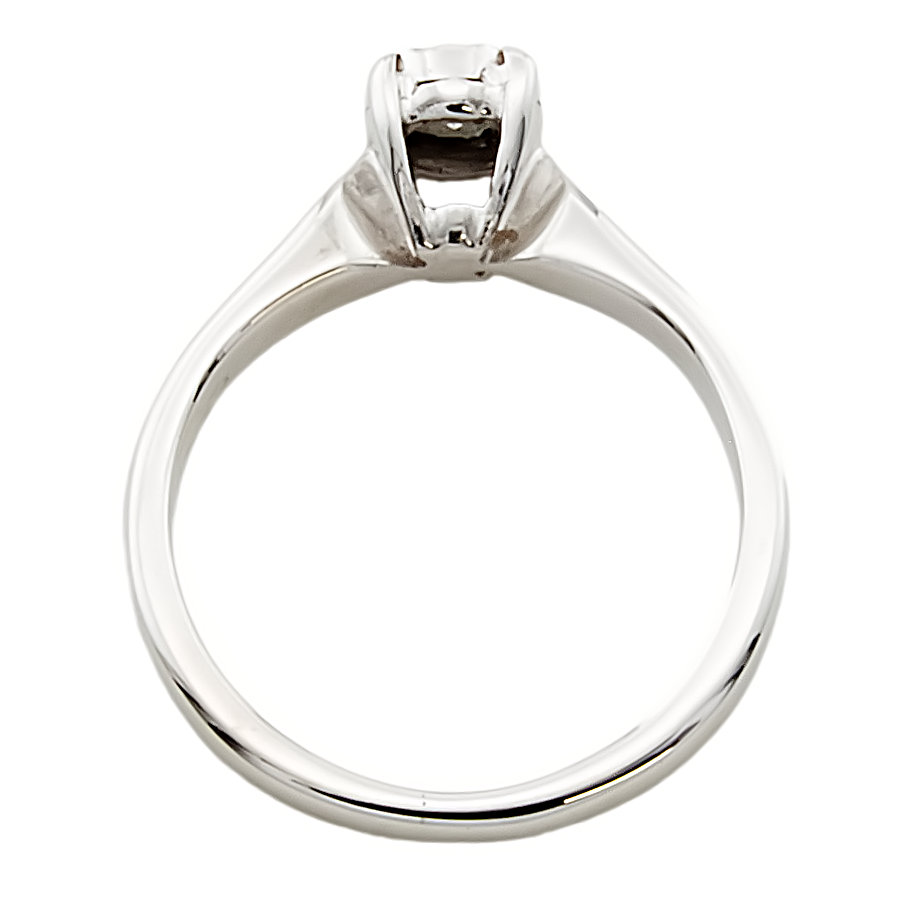 9ct White Gold Diamond Solitaire Ring Size G½