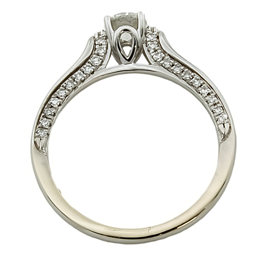 Second hand 18ct White Gold Diamond Solitaire Ring size K½