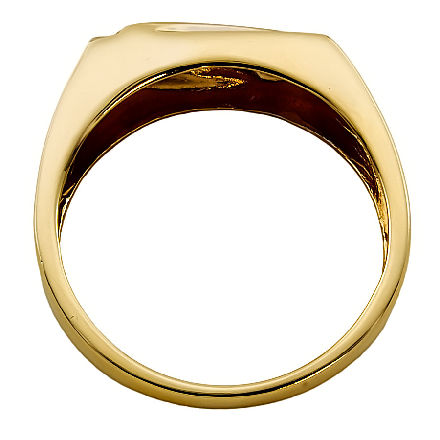 Second hand 9ct Gold Diamond 0.15cts Signet Ring size Z