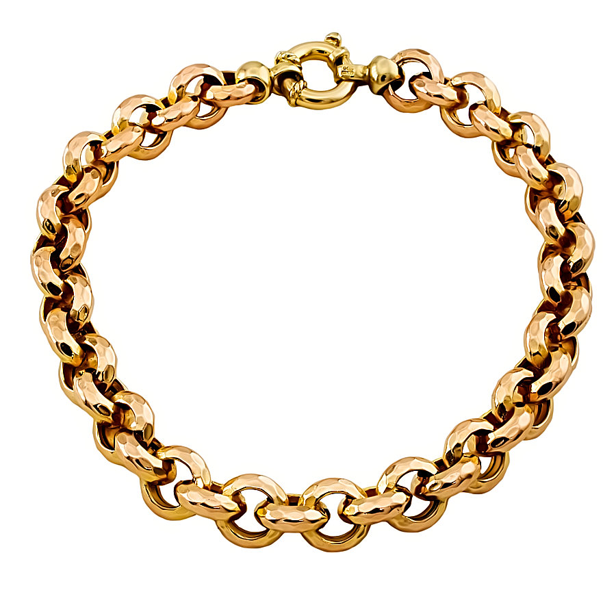 9ct Gold 12.4g 8 inch Belcher Bracelet