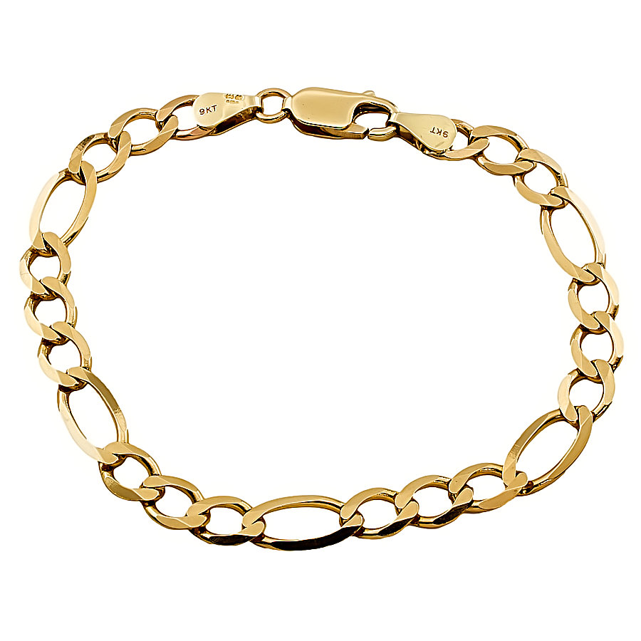 9ct Gold 5.5g 7 inch Figaro Bracelet