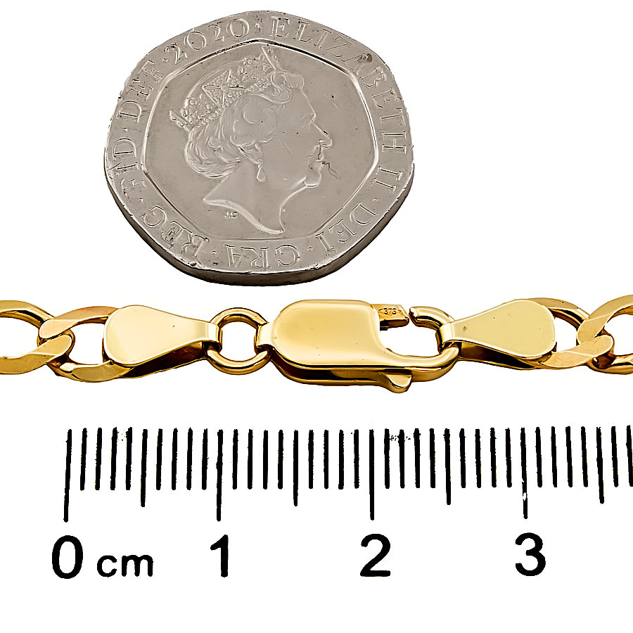 9ct Gold 5.5g 7 inch Figaro Bracelet