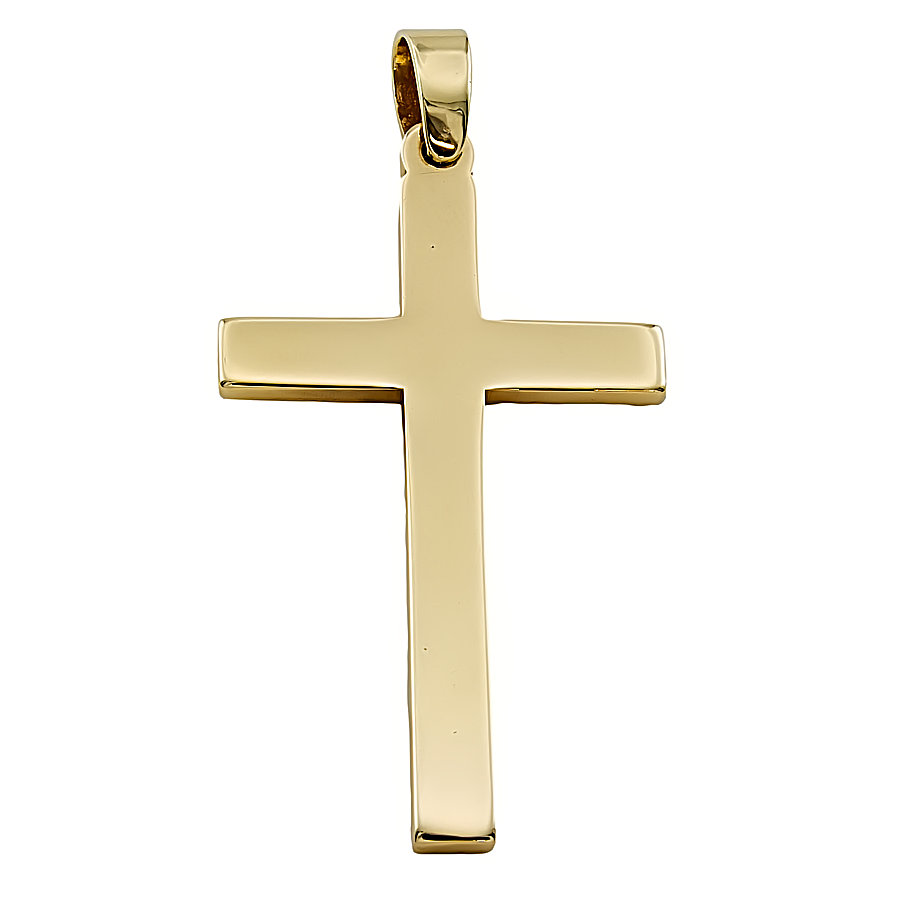 9ct Gold Solid Cross Pendant