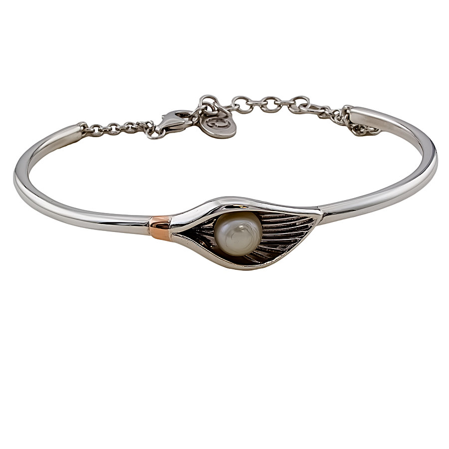 Silver & 9ct Gold Clogau Bangle