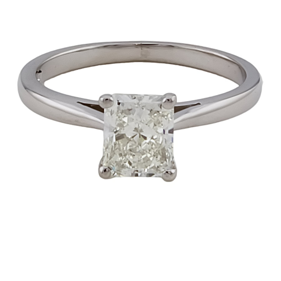 Second hand Platinum Diamond 0.86ct Solitaire Ring size M½